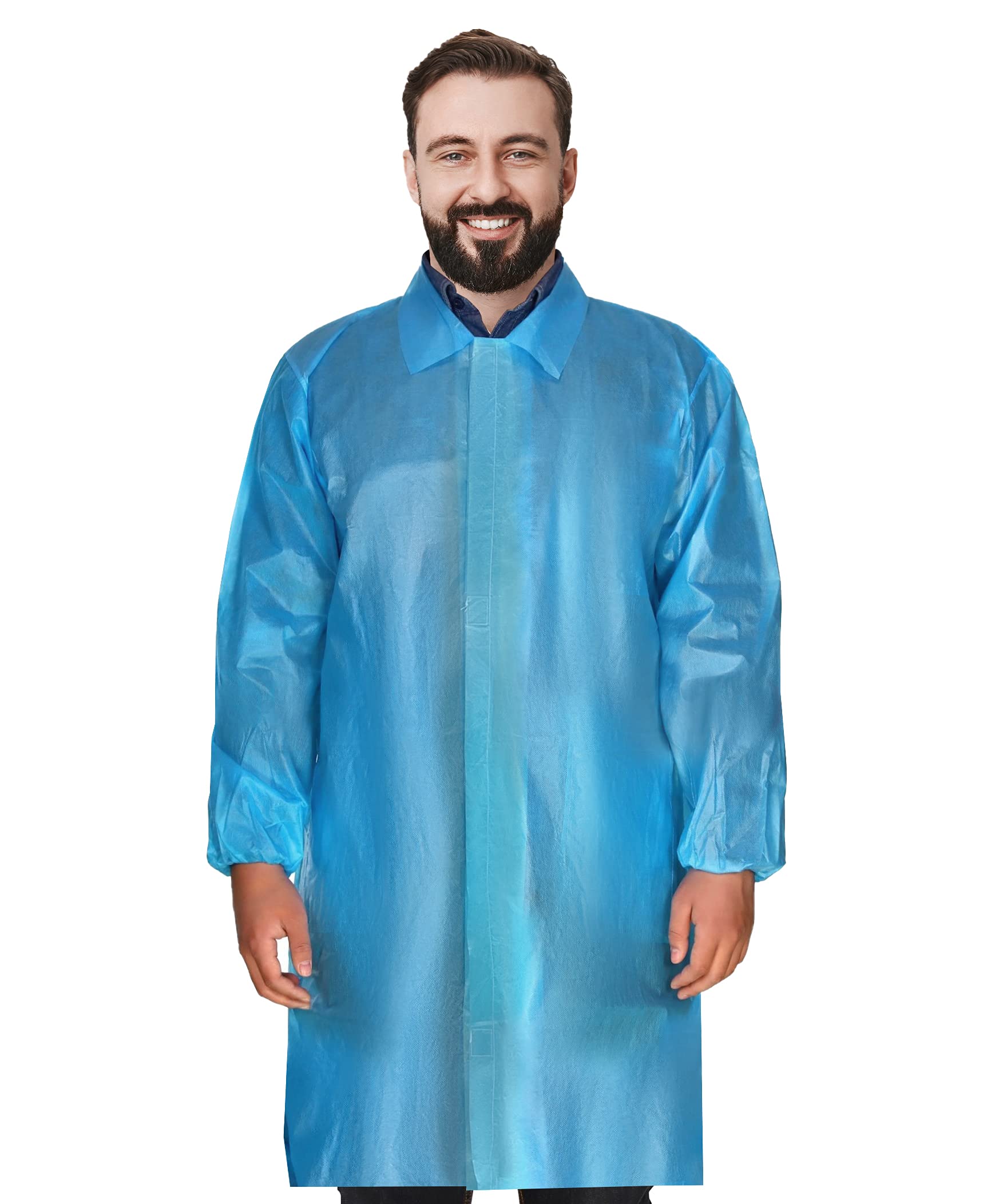 Blue Disposable Lab Coats | Waterproof Medical PPE Apparel
