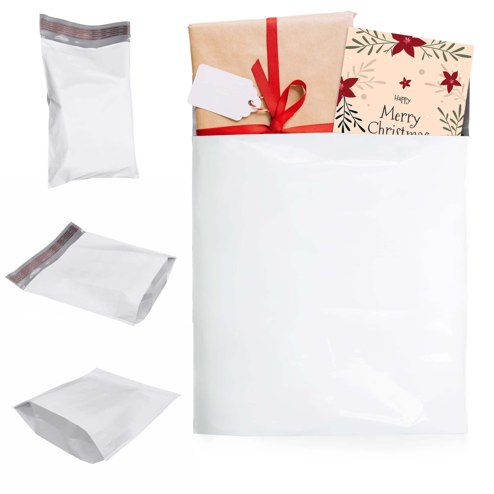 White Gusseted Poly Mailers 20x24x4 | Large Shipping Bags