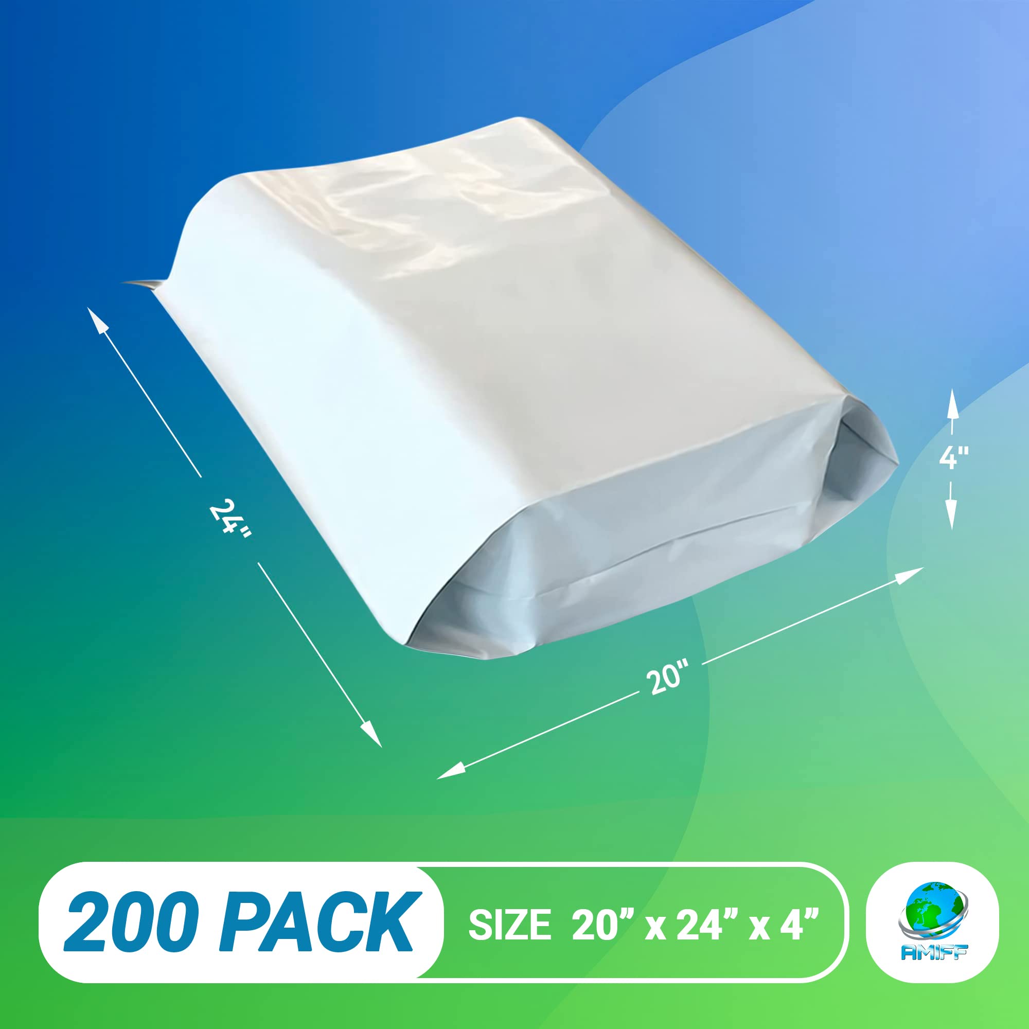 White Gusseted Poly Mailers 20x24x4 | Large Shipping Bags