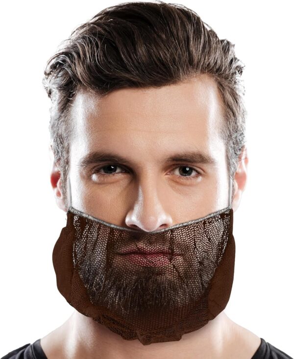 Brown Nylon Honeycomb Beard Nets | Disposable PPE Covers