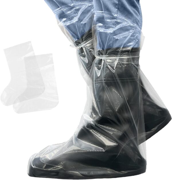 Clear Polyethylene Boot Covers | Heavy-Duty Shoe Protectors