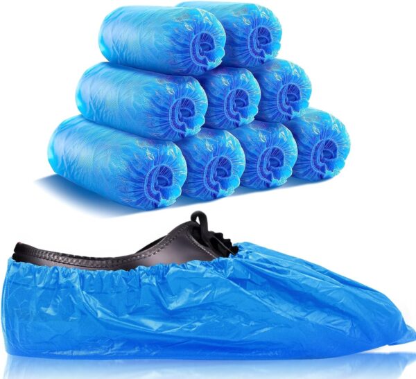 Blue Polyethylene Shoe Covers | Disposable Medical PPE Booties