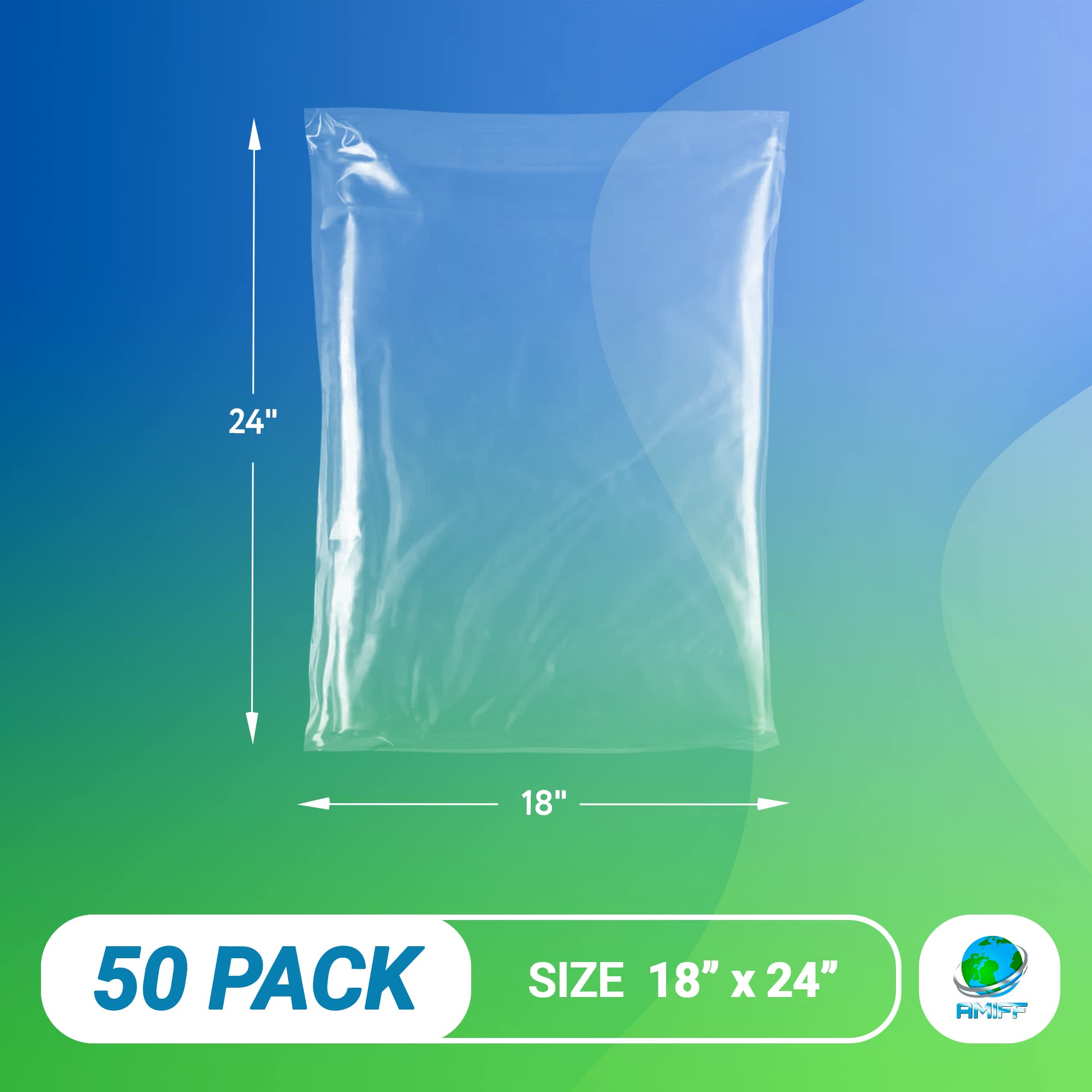 Buy Clear Poly Bags 18 x 24 Non Sticky 2 Mil No Vent Hole