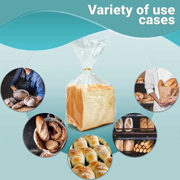 Buy Clear Plastic Bread Bags 4" x 2" x 8" Gusseted Bags